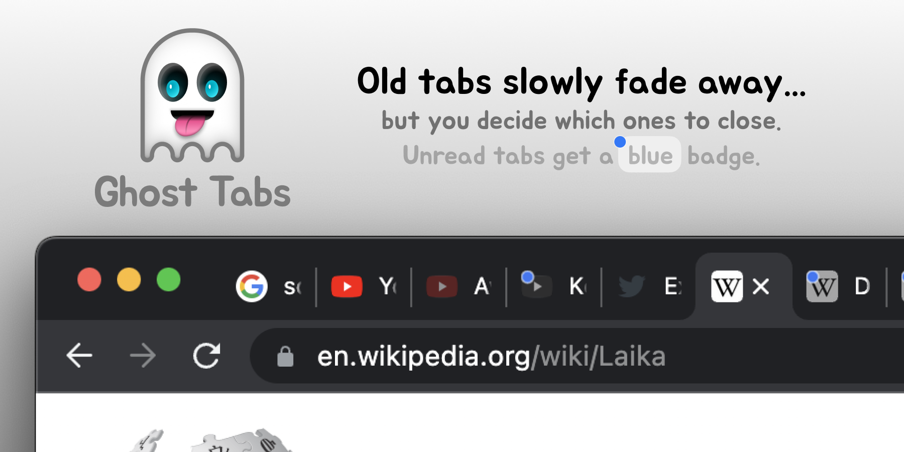 Ghost Tabs Chrome Extension • Mark Miro